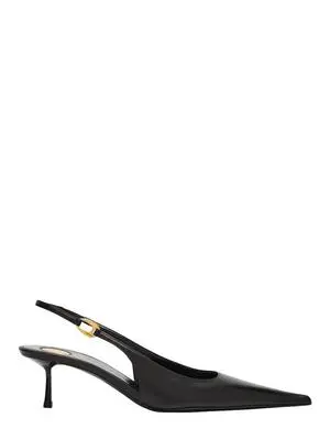 SAINT LAURENT Vendome Leather Slingback Pumps