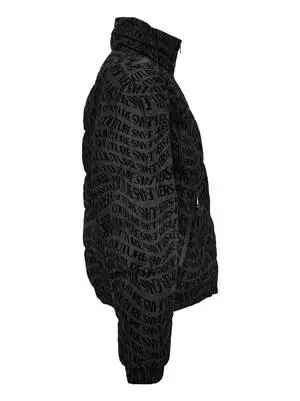 Versace Logo-print Puffer Jacket - Black
