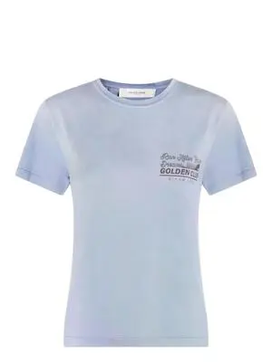 GOLDEN GOOSE Graphic-print T-shirt - Blue