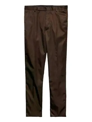 Prada Concealed-fly Trousers - Brown