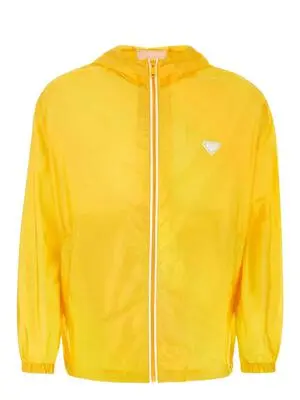 Prada Hooded Zip-front Jacket - Yellow