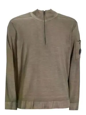 C.P. COMPANY Half-zip Lens-pocket Sweater - Green