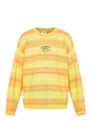 PUMA Ombre-effect Logo-patch Sweater - Orange