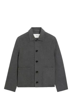 AMI Paris Button-fastening Shirt Jacket - Grey