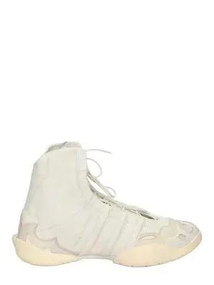 Y3 Regu 2002 Hi Leather High-top Trainers - White