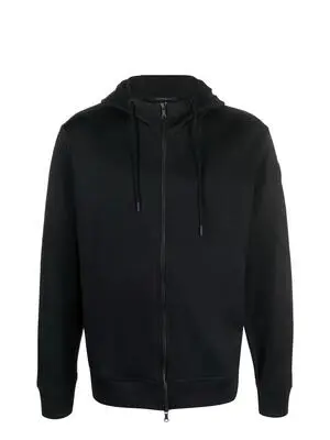 Paul & Shark Scuba-jersey Zip-up Hoodie - Black