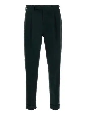PT TORINO Pleated-cuffed Trousers - Black