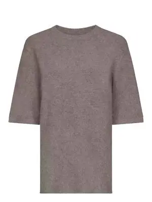 Loulou De Saison Short-sleeve Crewneck Sweater - Brown
