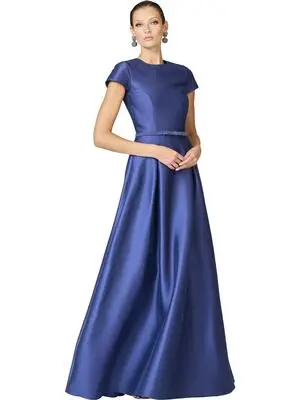 Sachin & Babi Blythe Stretch Mikado Gown - Washed Indigo