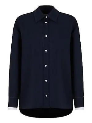 Marni Relaxed-fit Wool Shirt With Contrast Cuffs - 00b99
