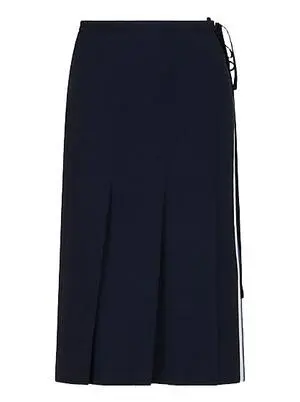 Marni Wrap-front Wool Midi Skirt - 00b99