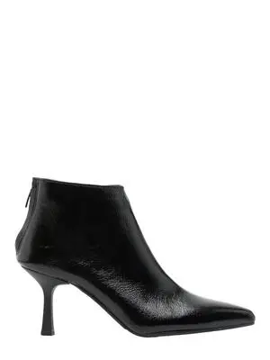 GISEL MOIRE 75mm Pointed-toe Leather Boots - Black