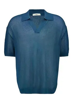 Commas Fine-knit Polo Shirt - Blue