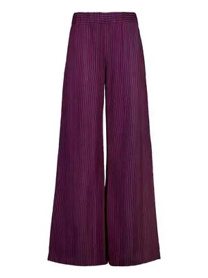 PAULA Striped Trousers - Red