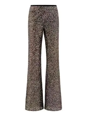 F.IT Sequin Flared Trousers - Black