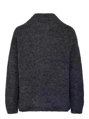 Max Mara Fluffy Knit Mock-neck Sweater - Grey