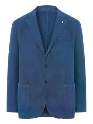 L.B.M. 1911 Patch-pocket Linen Blazer - Blue