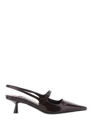 JIMMY CHOO 45mm Didi Slingback Pointed-toe Pumps - Brown