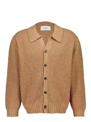 Commas Textured-knit Cardigan - Brown
