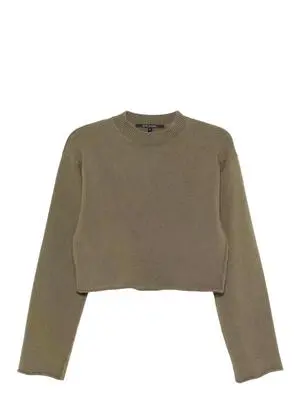 Sofie D'hoore Metsu Cropped Wool Sweater - Green