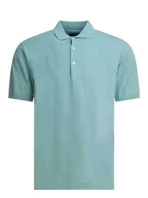 BEAMS Short-sleeve Cotton Polo Shirt - Blue