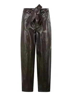 Federica Tosi Bow-detail Carrot Trousers - Brown