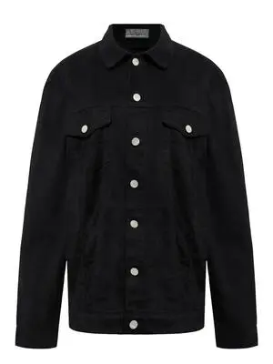 AMAPO Button-fastening Denim Jacket - Black