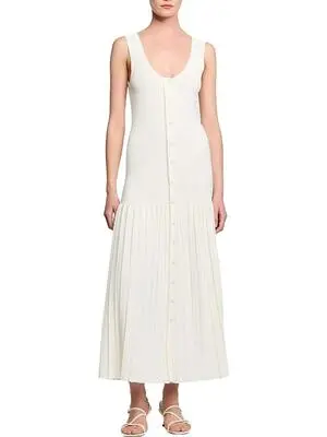 Sandro Sleeveless Knit Maxi Dress - Ecru