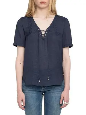 Zadig&Voltaire Terzo Satin Blouse - Encre