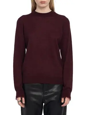 Zadig&Voltaire Ivy Cashmere Crewneck Sweater - Burgundy