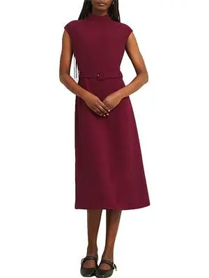 HOBBS LONDON Petite Leslie Cap Sleeve Dress - Beryl Red