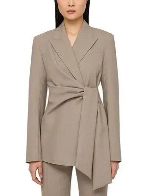 LAFAYETTE 148 NEW YORK Peak Lapel Side Tie Jacket