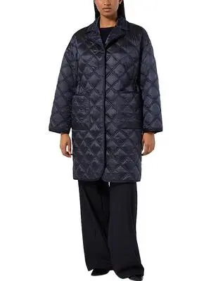 Marina Rinaldi Preston Quilted Coat - China Blue