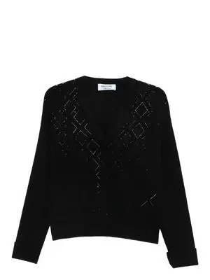 BLUGIRL Geometric-pattern Embellished Sweater - Black