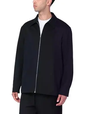 JIL SANDER Zip-fastening Shirt Jacket - Blue