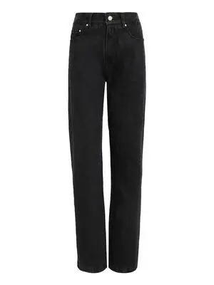AMAPO Back-patch Straight-leg Jeans - Black