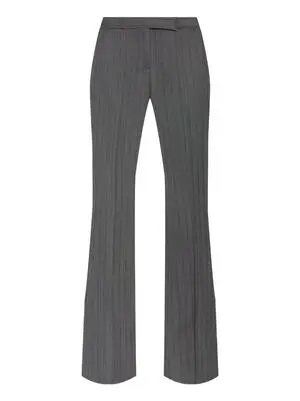 Alexander McQueen Pinstripe Flared Trousers - Grey