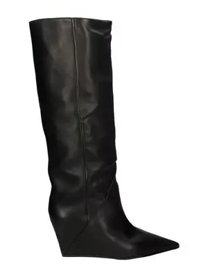 VIC MATIE 75mm Pointed-toe Knee Boots - Black