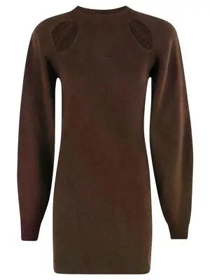 Federica Tosi Cut-out Mini Dress - Brown