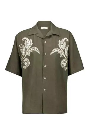 Commas Paisley-embroidered Shirt - Green