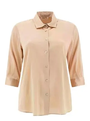 F.IT Button-front Silk Shirt - Neutrals