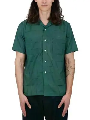 BEAMS Grid-pattern Short-sleeve Shirt - Green