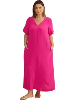 LIVE UNLIMITED V-Neck Maxi Dress