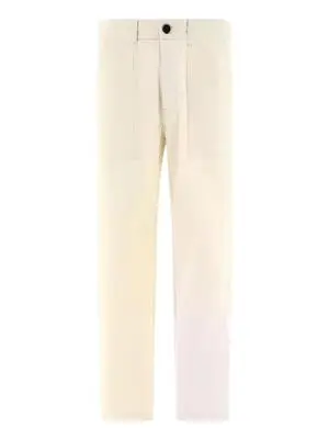 ANDBLUE Patch-pocket Trousers With Button Fly - Neutrals