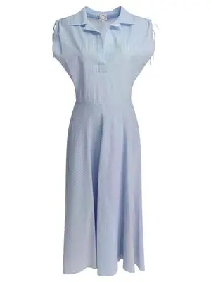 INES DE LA FRESSANGE PARIS Striped Collar Dress - Blue