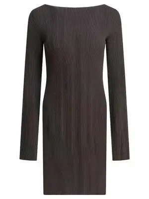 Rick Owens Ribbed Open-back Midi Dress - Grey