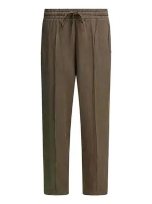 ALTUM Drawstring Side-panel Trousers - Brown