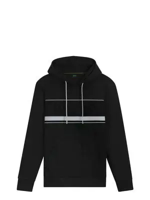 BOSS Logo-embossed Hoodie - Black