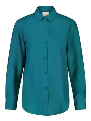 PAULA Silk Button-down Shirt - Green