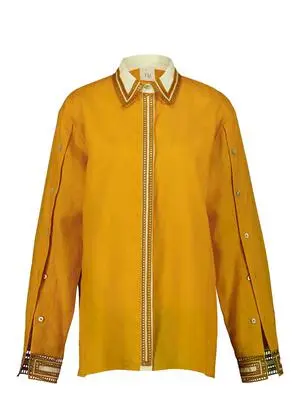 PAULA Embroidered Shirt - Yellow
